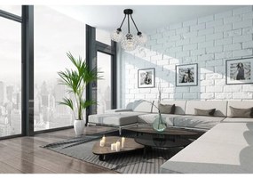 Stropní svítidlo Crystal Trio, 3x stříbrné křišťálové stínítko