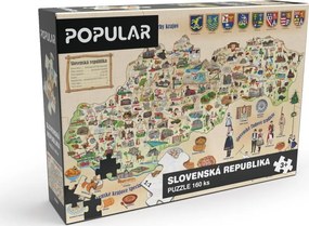 Puzzle Popular - Mapa Slovenska, 160 ks [6953798]