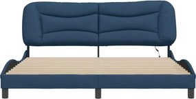 Rám postele s LED bez matrace Hvar Modrá 180x200 cm Látka 3213724