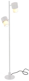 Luxusní směrovatelná lampa Kan Floor Double Barva nohy: Bílá, Dekor: Bavlna bílá
