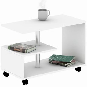 Designový konferenční stolek Abeba 80 cm bílý