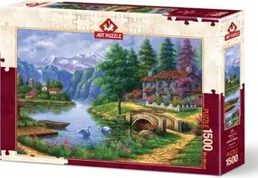 ART PUZZLE 5371 Puzzle Vesnice u jezera / 1500 dílků / od 15 let