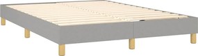 Box spring postel s matrací světle šedá 140 x 190 cm textil 3130265