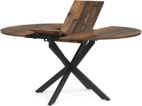 Jídelní stůl rozkládací 120-160x120 cm DT-I1120 OAK, melamin, dub – Barva (vyberte): hnědá hnědá