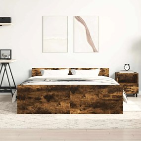 Rám postele s hlavovým a nožním čelem kouřový dub 120 x 200 cm 3203744