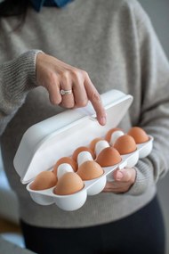 Úložná nádoba na vejce Eggs To Go bílá