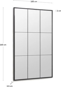 Nástěnné zrcadlo s dřevěným rámem 100x160 cm Ulrica – Kave Home