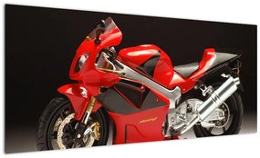 Obraz červené motorky (100x40cm)