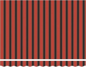 Stahovací markýza Oranžová a hnědá 300 x 250 cm Textil a kov 3329950