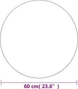 Nástěnné zrcadlo 60 cm kulaté sklo 245704
