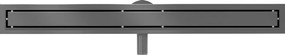 Mexen Flat 360° M13 sprchový žlab 2v1, 80 cm, broušený grafit, 1E10080-40