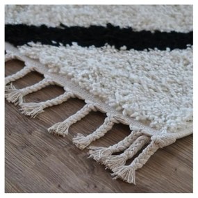 Kusový koberec Shaggy Cross bílý 160x220cm