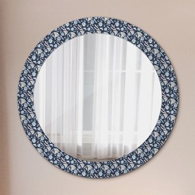 Kulaté dekorativní zrcadlo Boho vzor fi 70 cm