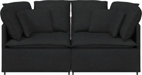 Modulární pohovka s polštáři textil černá 3321239