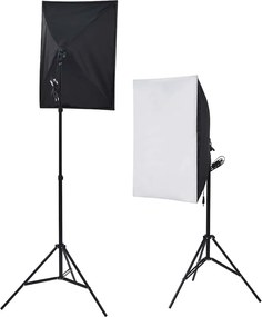 Profesionální foto studio set: 5 barevných pozadí a 2 softboxy 190207