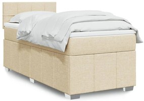 Box spring postel s matrací krémová 80 x 200 cm textil 3289200