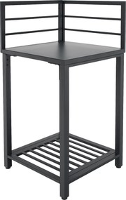 Rohový zahradní kuchyňský ostrůvek, kov, šedá, TANITA TYP 1