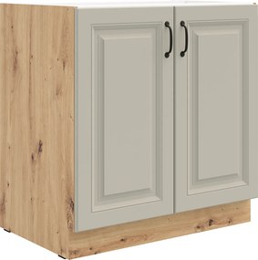 STILO ac | dolní skříňka 80 D 2F s policí | 80 cm | artisan/světle šedá