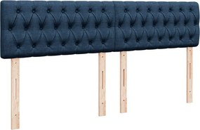 Box spring postel s matrací modrá 200x200 cm textil 3288308