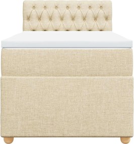 Box spring postel s matrací krémová 80 x 200 cm textil 3286519