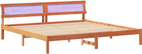 Rám postele Voskově hnědá 200 x 200 cm Masivní borové dřevo 3385747