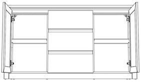 MONTANA d | komoda K2DP | 140 cm | lefkas