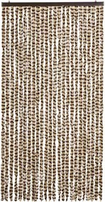 Závěs proti hmyzu béžový a hnědý 100 x 220 cm Chenille 325450