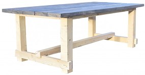 Stará Krása – Ruční výroba Selské jídelní stoly z trámů a fošen V - 77 cm / Š - 140 cm / H - 80 cm