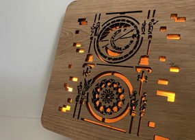 Li-Go "Orloj" lampa 19x19cm provedení povrchu: dub