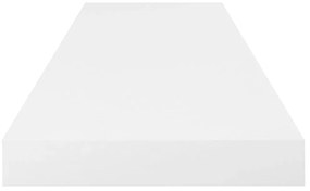 Petromila Plovoucí nástěnné police 4 ks lesklé bílé 80x23,5x3,8 cm MDF