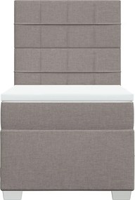 Box spring postel s matrací taupe 80x200 cm textil 3290319