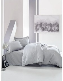 Šedé povlečení na dvoulůžko/prodloužené z bavlněného saténu 240x220 cm Elegant – Mijolnir