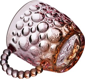 Skleněný hrnek VINI PEARL 350 ml fialový/hnědý