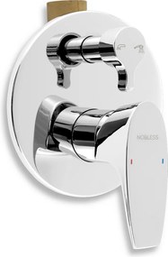 Novaservis Nobless Wat - Vanová baterie pod omítku pro dva spotřebiče, chrom, 39050R,0