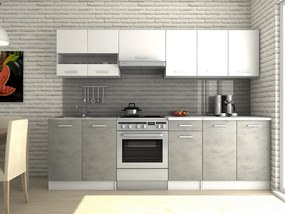 Kuchyňská linka LUSSI III 260 bílá / beton