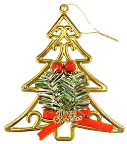 Ozdoba na vánoční stromeček, ozdoba ve tvaru stromečku, 16x14cm