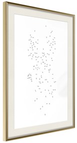 Artgeist Plakát spoj si mě Velikosti (šířkaxvýška): 40x60, Finální vzhled: Zlatý rám s paspartou