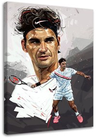 Gario Obraz na plátně Roger Federer - Dmitry Belov Rozměry: 40 x 60 cm