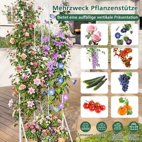 Costway Mřížovina na popínavé rostliny, volně stojící stojan na popínavé květiny