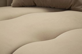 Dvoumístná pohovka Alma 155 cm taupe/zlatá