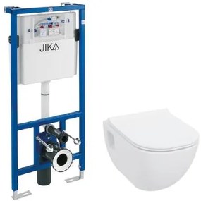 Jika Mio-N - Set předstěnové instalace a závěsného klozetu, Rimless, DualFlush, bílá H6007160000002