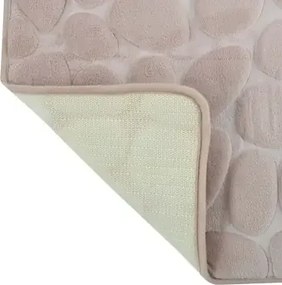 MSV PEBBLES koupelnová předložka 40 x 60 cm béžová / polyester, PU pěn