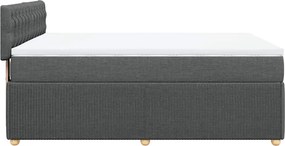 Box spring postel s matrací tmavě šedá 160x200 cm textil 3289815