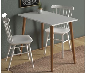 Stůl s bílými nohami Fiona, 90x55