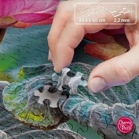 CHERRY PAZZI Puzzle Růžové květy lotusu / 500 dílků