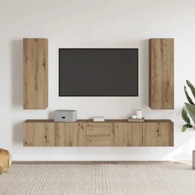 Nástěnné TV skříňky 5 ks dub artisan kompozitní 3328960