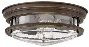 Stropní svítidlo do retro koupelny Elstead HADRIAN/bronz/čiré sklo/2x E27