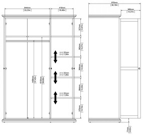 Tvilum Skříň Provence 353 šedá