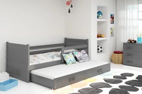 BMS Group Dětská postel s přistýlkou Rico 2 Grafit/bílá 200x90