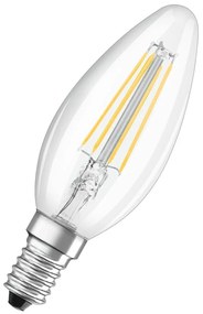 2 ks průhledná LED žárovka E14 4 W BASE teplá bílá